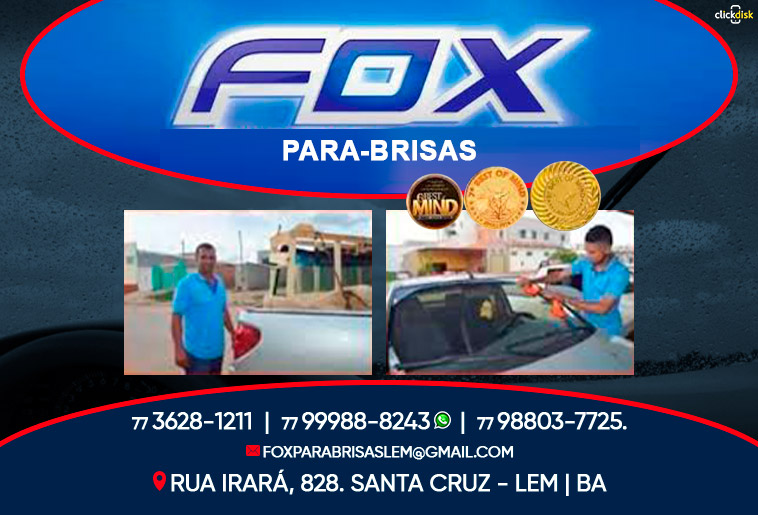 FOX PARABRISAS E ACESSÓRIOS, 99988-8243 - Click & Disk